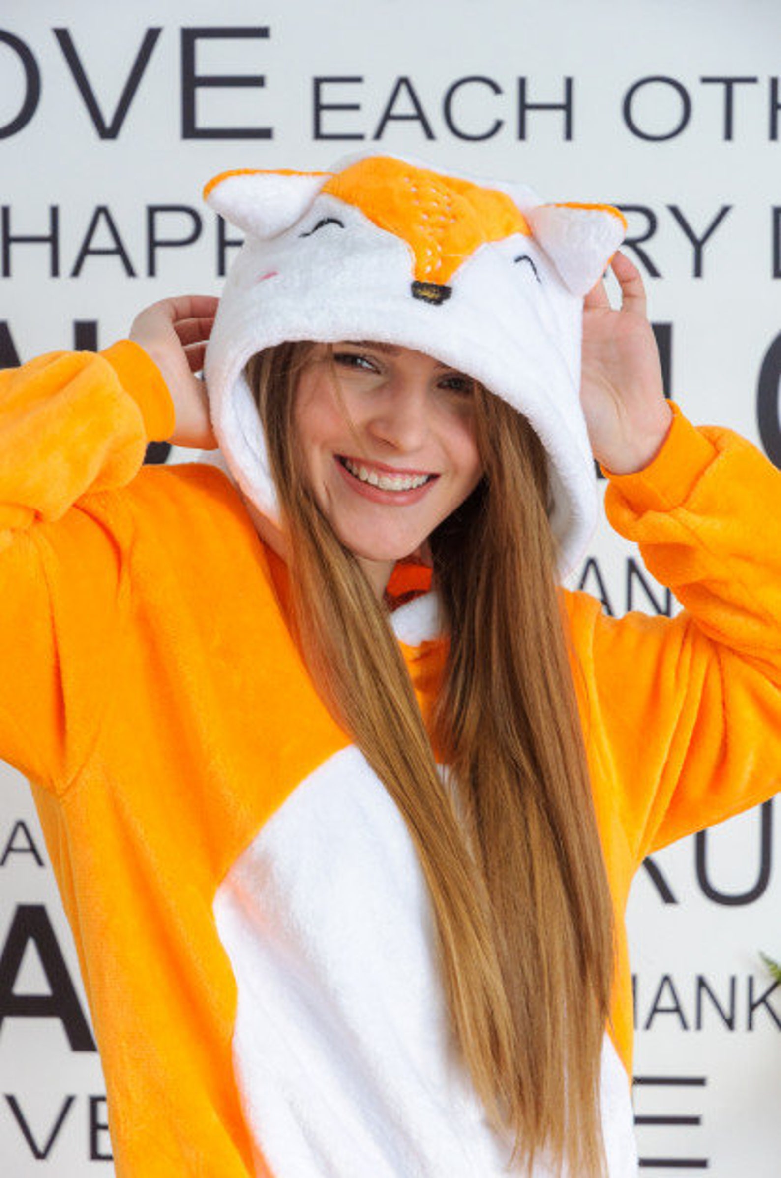 Fox Onesie Adult Fox Onesie Fox Pajamas Kigurumi Fleece | Etsy