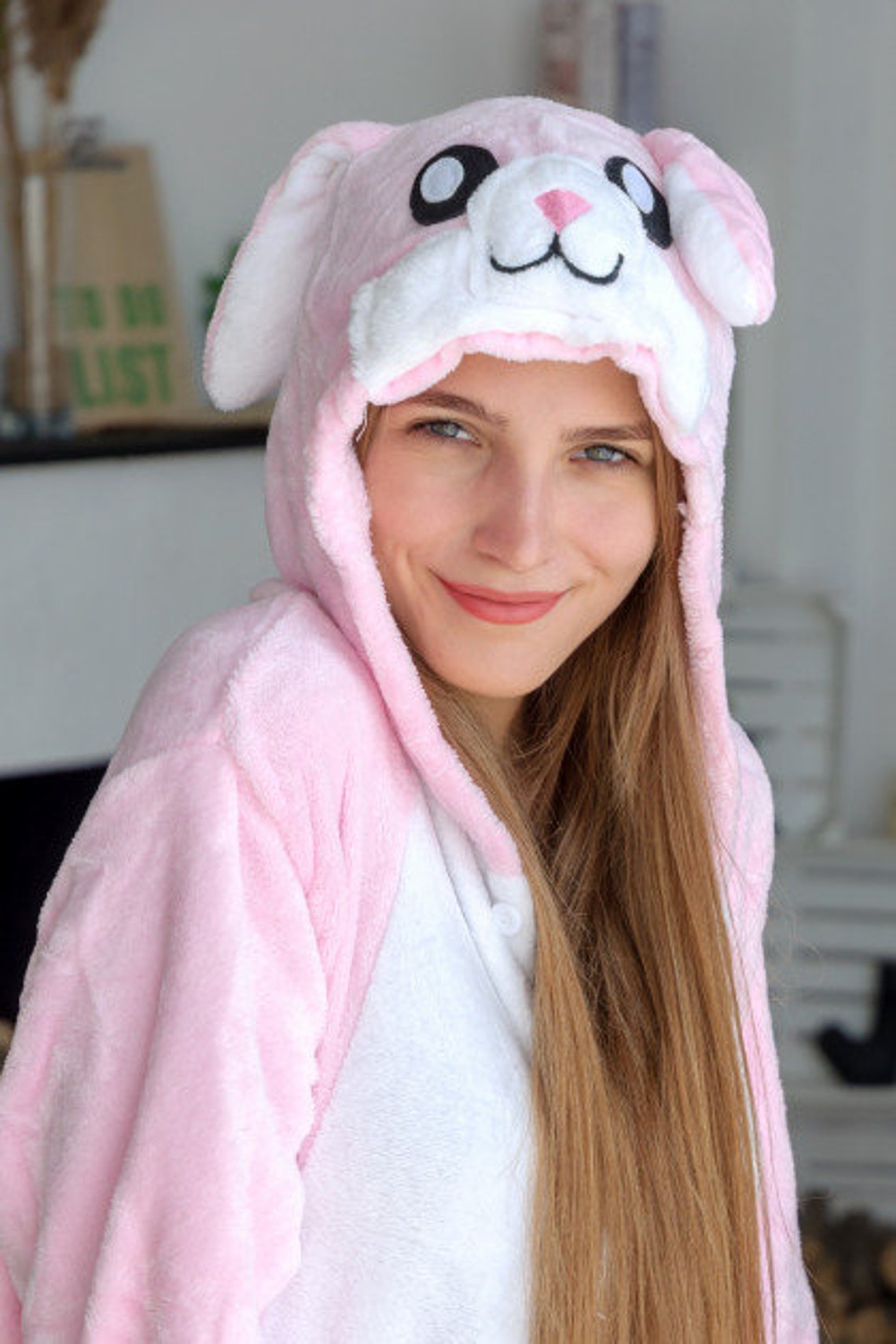 Pink Bunny Onesie Bunny Onesie Bunny Pajamas Kigurumi | Etsy