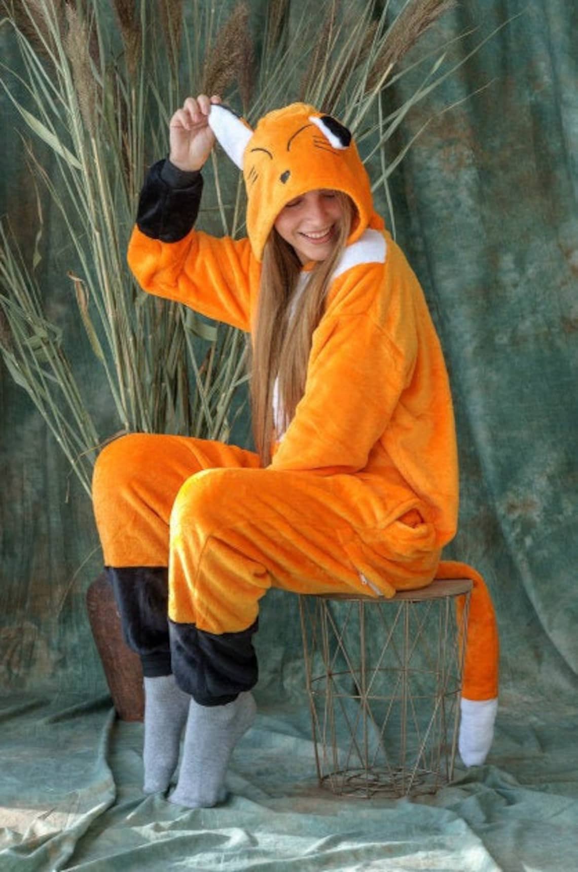 Fox onesie fox pajamas fox onesie adult kigurumi winter | Etsy