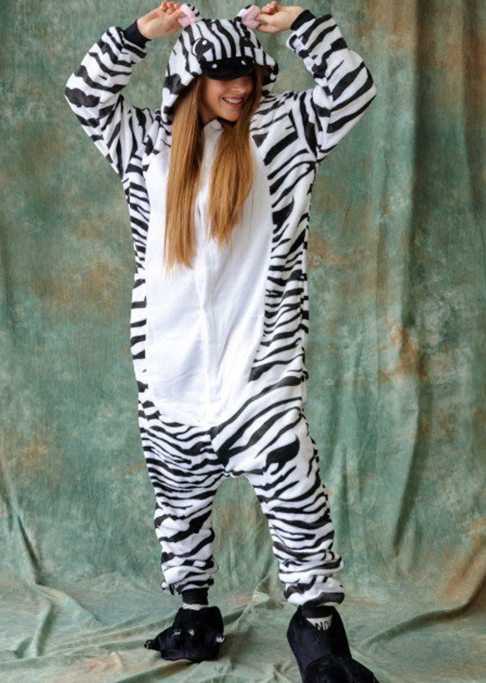 Zebra Onesie Adult Zebra Costume Kigurumi Adult Onesie Etsy