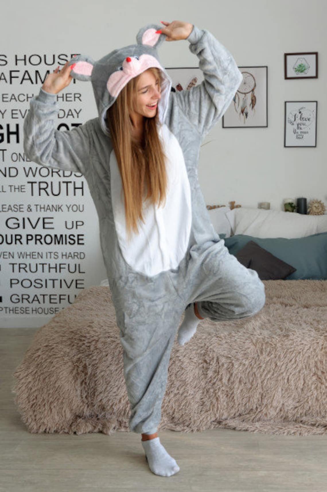Rat Onesie Kigurumi Winter Pajamas Soft Pajamas Funny - Etsy