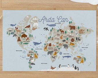 Play Mat World Map - Etsy