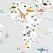 White World Map Decal / World Map Wall Sticker / Nursery Wall - Etsy