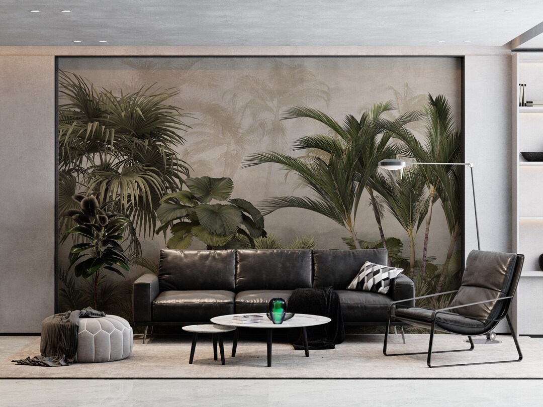 Tropical Rainforest Wallpaper, Rainforest Wallpaper, Palm Trees Wall ...