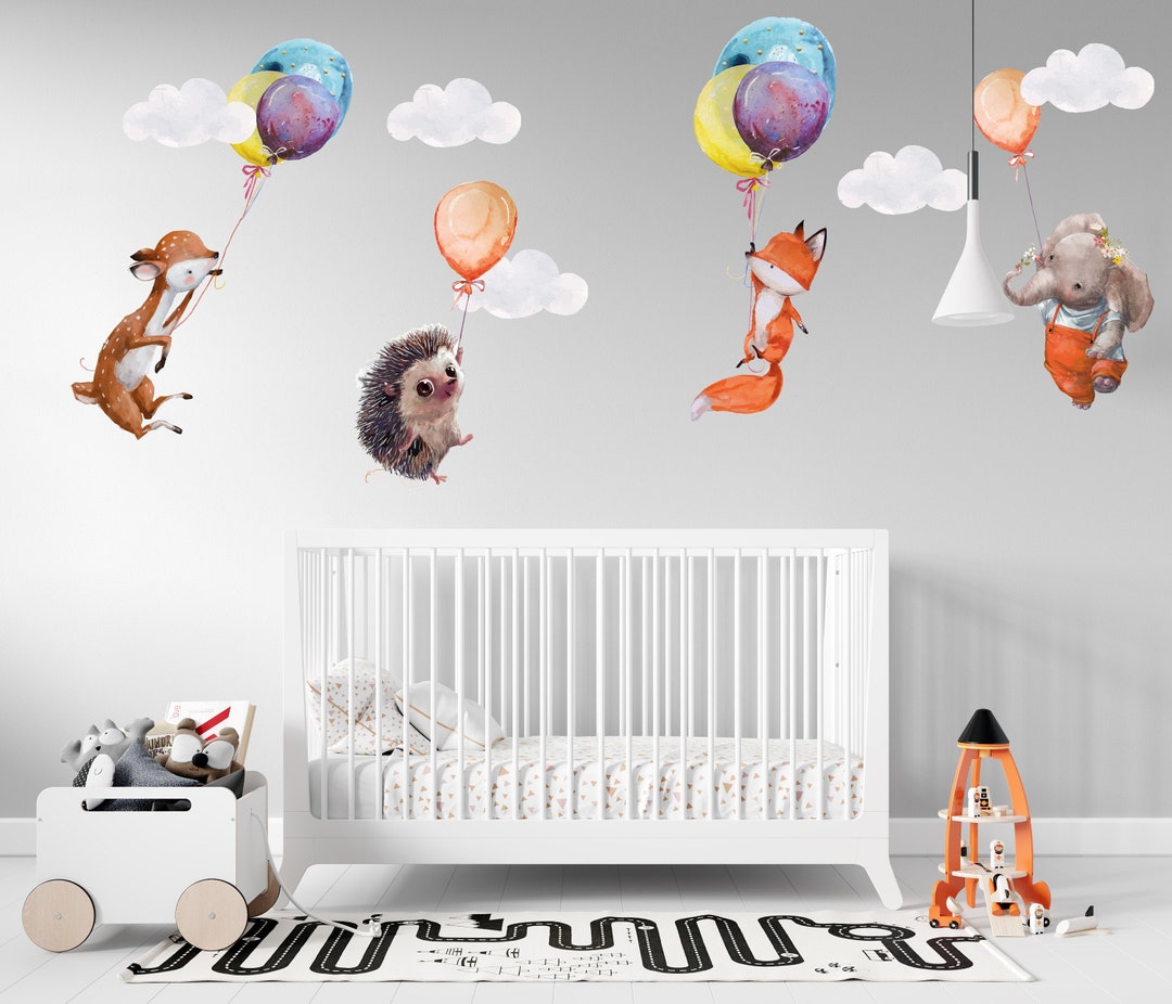 Childrens Animal Wall Decal, Nursery Animal Wall Decal, Nursery Animal ...