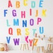 Colorful Alphabet Wall Decal, Rainbow Letter Wall Decal, Playroom ...