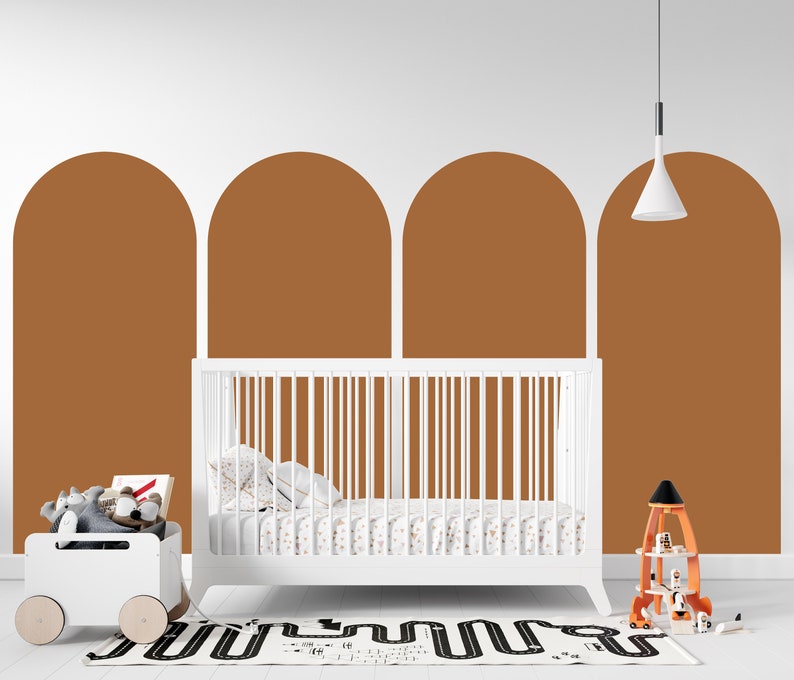 Arch Wall Decal, Modern Arch Wall Decal, Mid Century Arch Decal, Boho ...