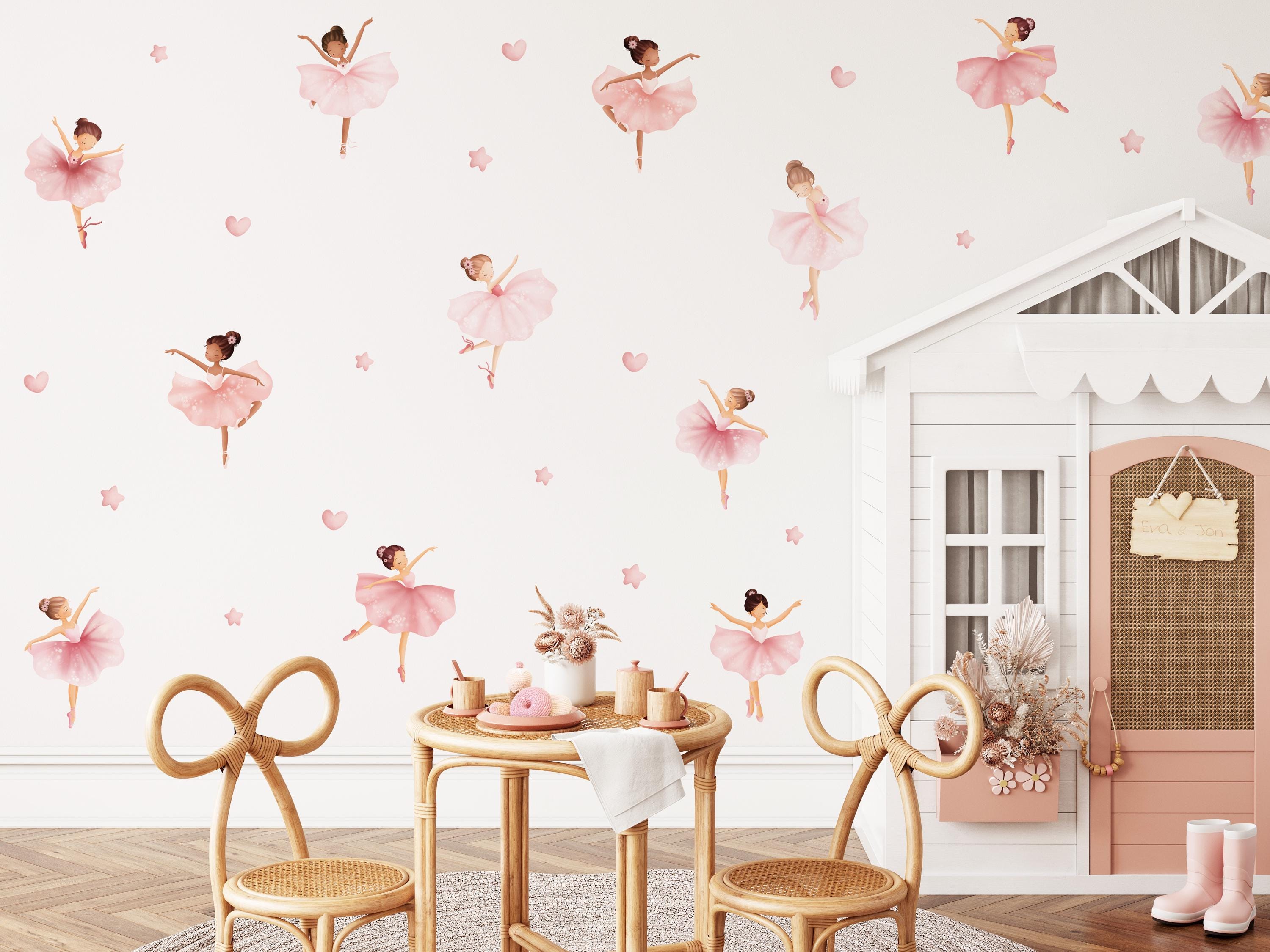 Ballerina Girls Wall Decal, Nursery Ballerina Wall Decor, Girls Room ...
