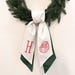 Personalized Christmas Wreath Sash | Embroidered Santa, Custom Monogram ...