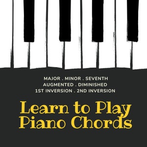 Learn How to Play Piano Chords Chart for Keyboard - Etsy Canada
