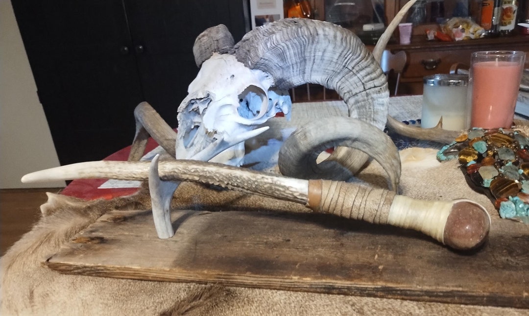 Elk Handled Native America Stone War Club. - Etsy