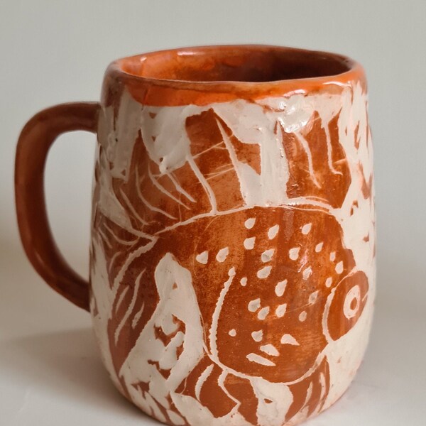 Sgraffito Mug - Etsy