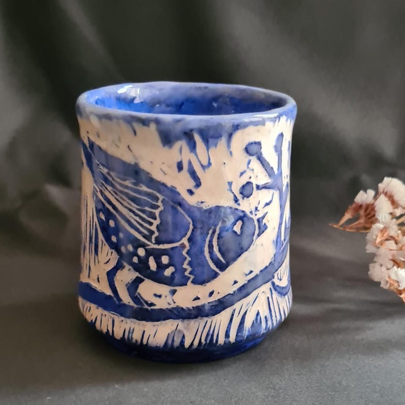 Sgraffito Mug - Etsy