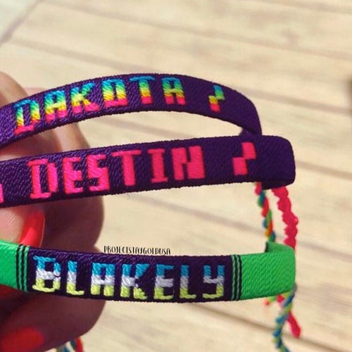 Custom Woven Name Bracelets Friendship Bracelets | Etsy