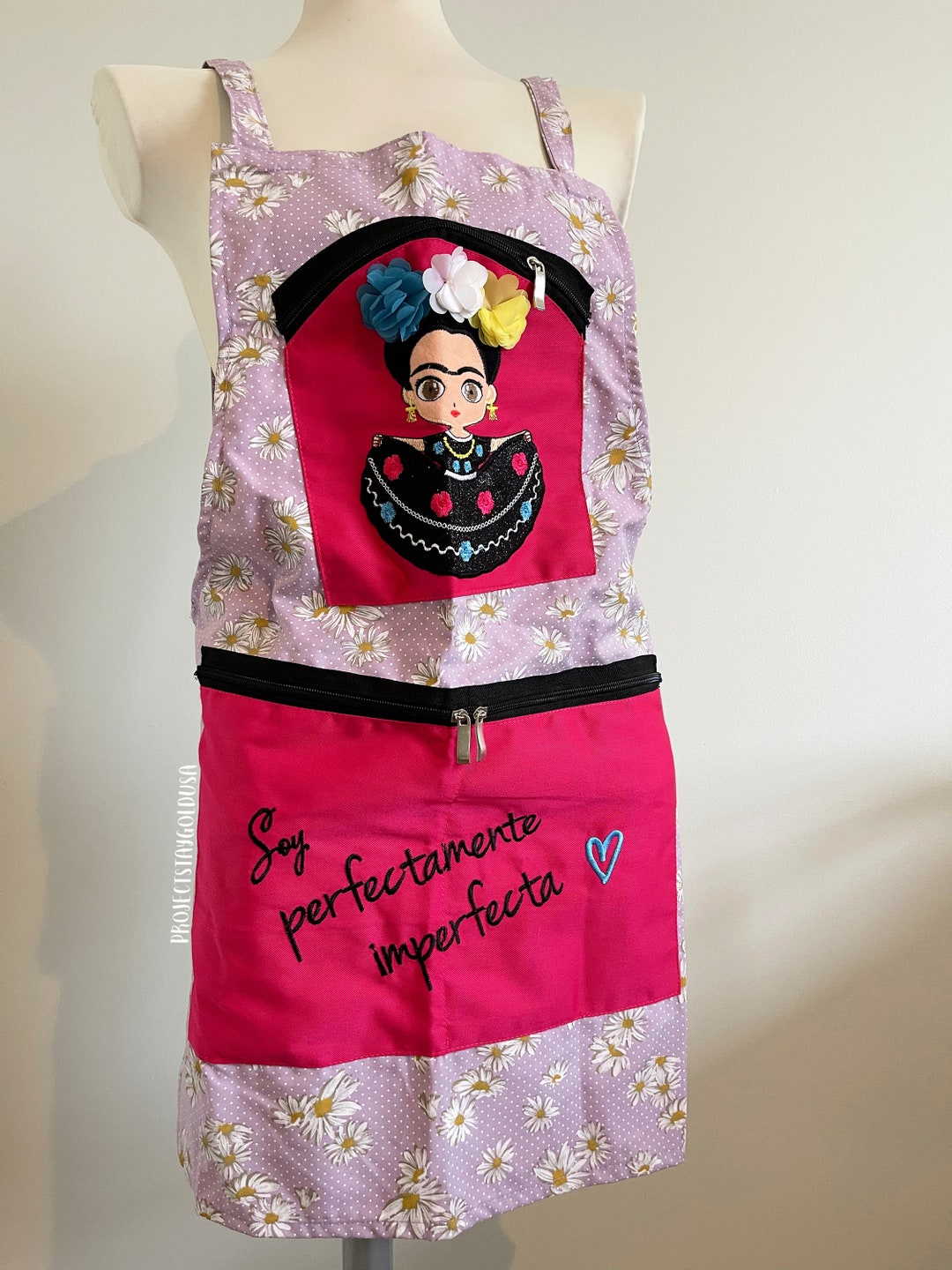 Mexican Frida Kahlo Imperfectly Perfect Apron, Unique Mexican Apron ...