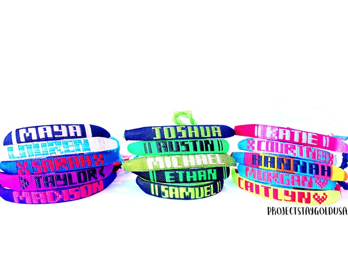 CLASSIC Personalized Friendship Bracelets With Names / - Etsy