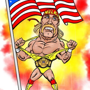 Hulk Hogan the All American Original Caricature 11 X 17 Print - Etsy