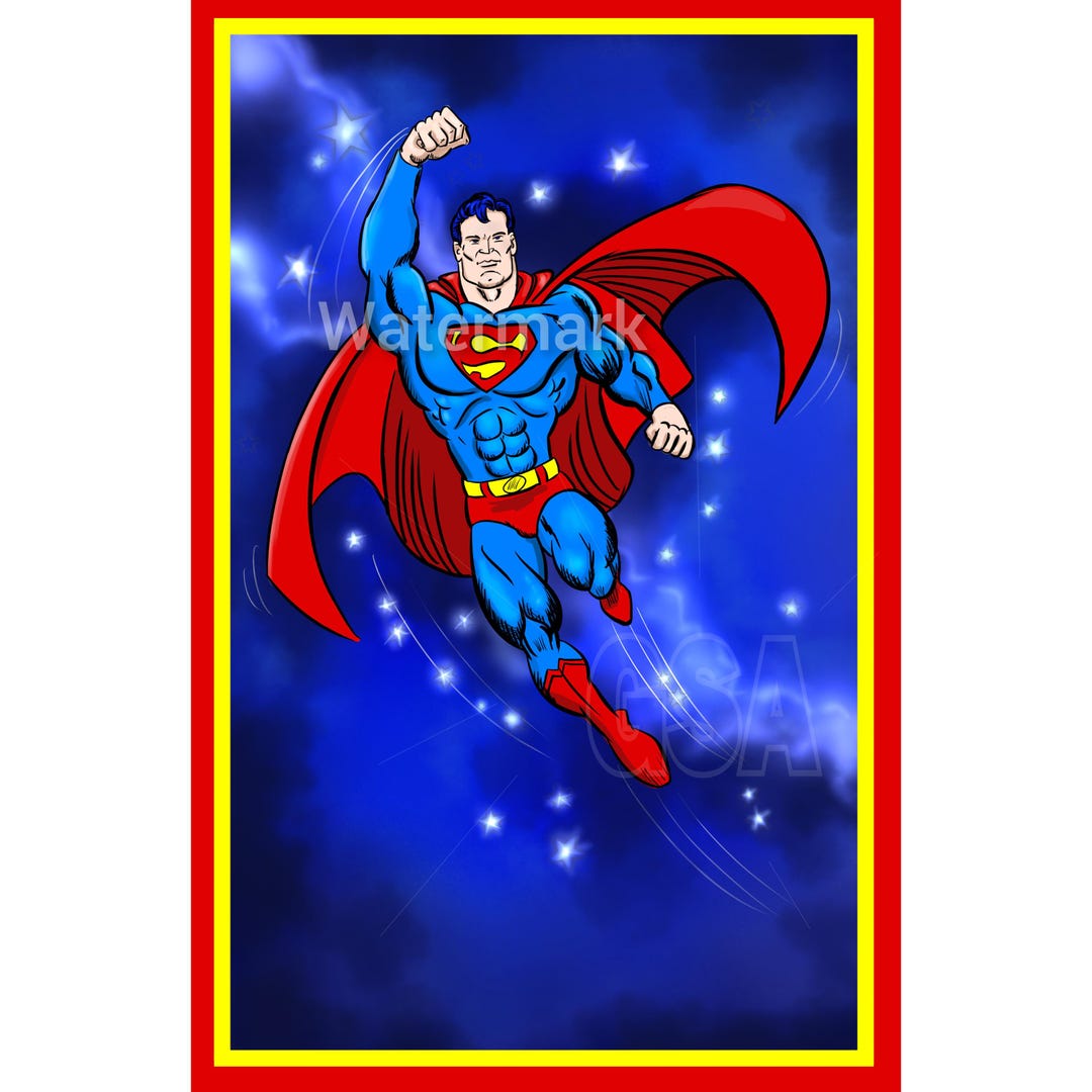 Original Classic Superman 11 X 17 Poster for Kids Rooms, Superhero Fans ...