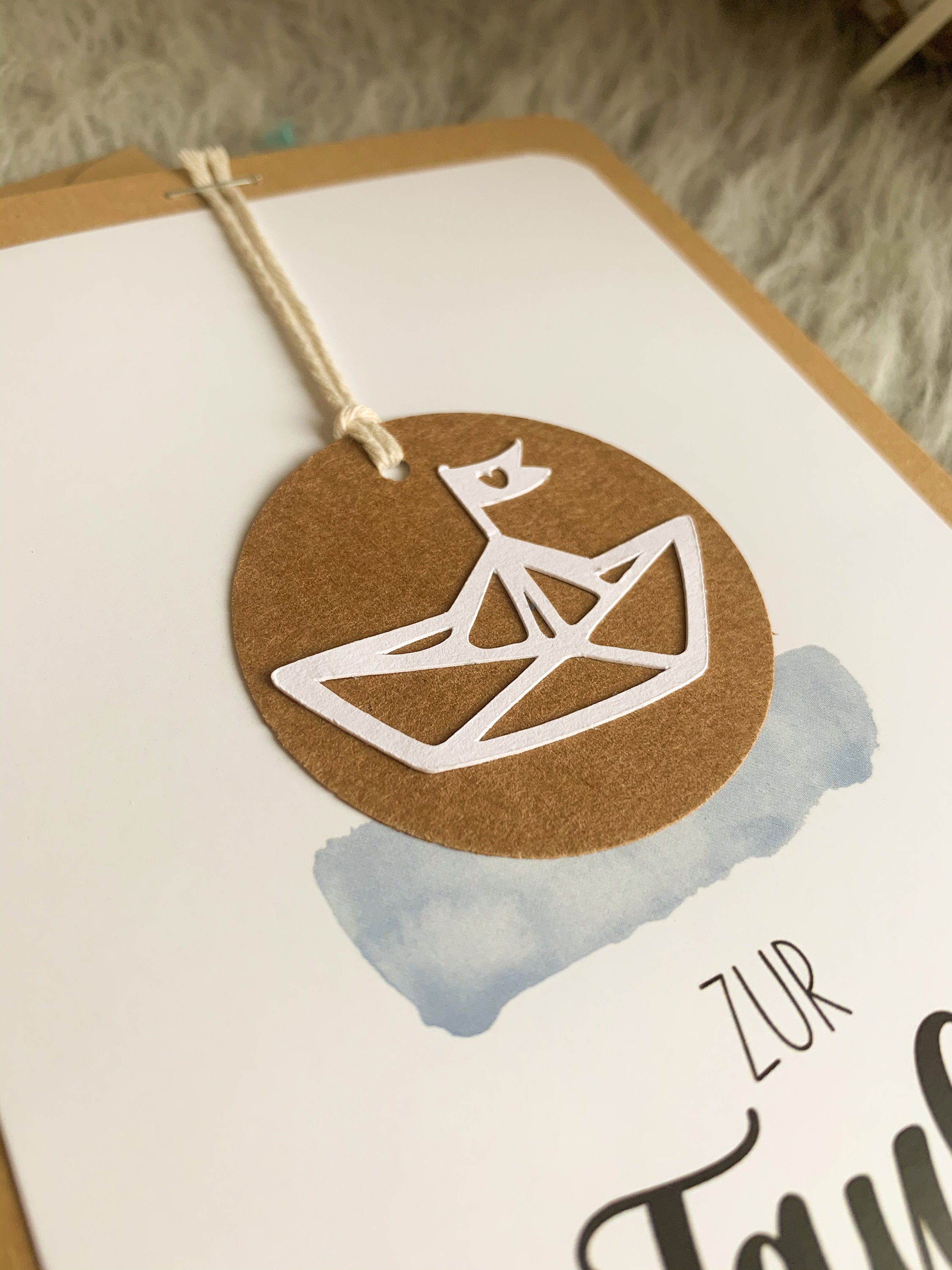 Karte zur Taufe, Motiv Segelboot, blau - Etsy.de