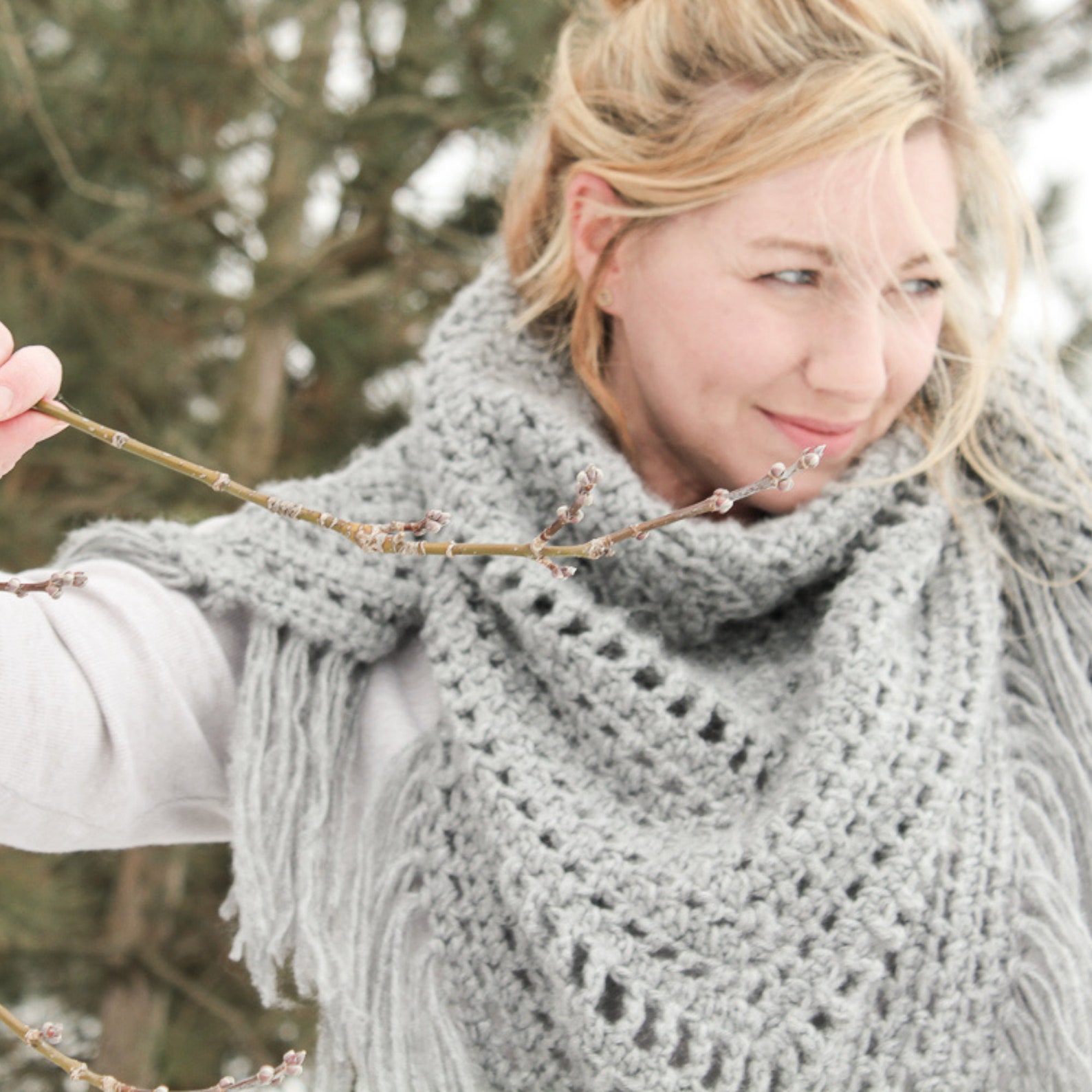 Crochet Triangle Scarf Pattern, Fringe Shawl, Boho Wrap (PDF Pattern ...