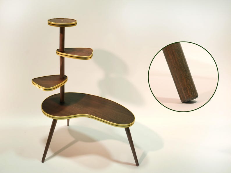 Vintage Plant Stand "sumatra Shade" – Mid Century Flower Stand, Teak ...