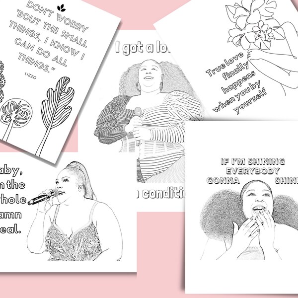 Lizzo Coloring Page - Etsy