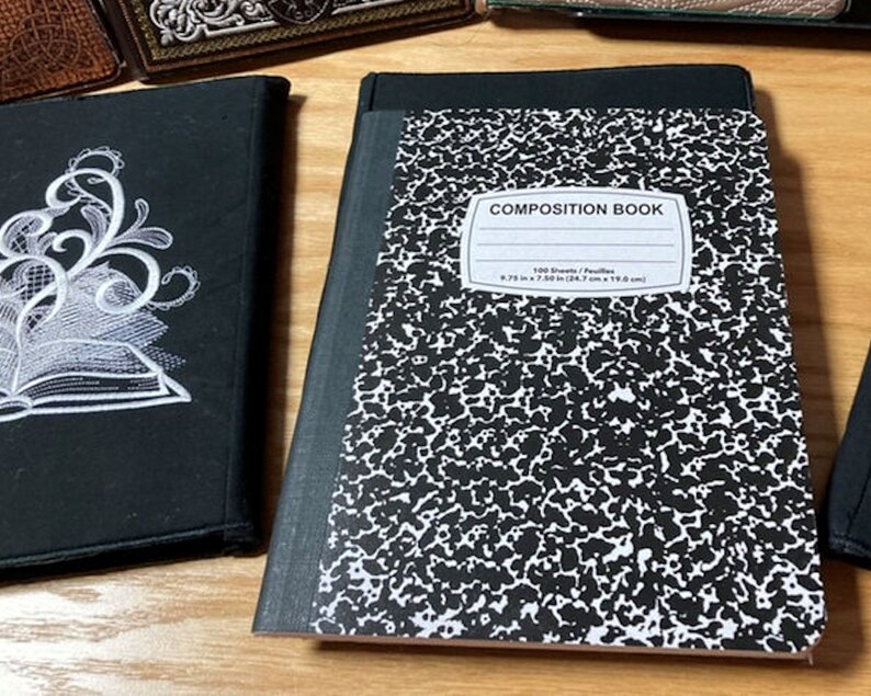 Reusable Embroidered Book Covers for Composition Notebooks - Etsy