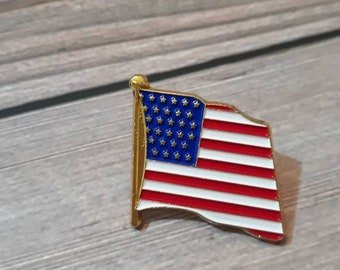 American Flag Lapel Pin rectangle Made in the USA - Etsy