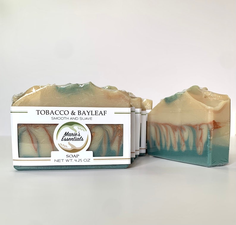 Tobacco and Bayleaf Cold Process Bar Soap, Vegan Soap Bar, Male Soap ...