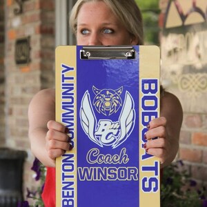 Custom Coach Clipboard With Mascot Coaches Gift Idea, Clipboard ...