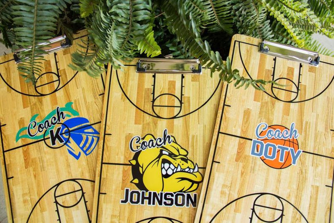 Custom Coach Clipboard With Mascot Coaches Gift Idea | Etsy