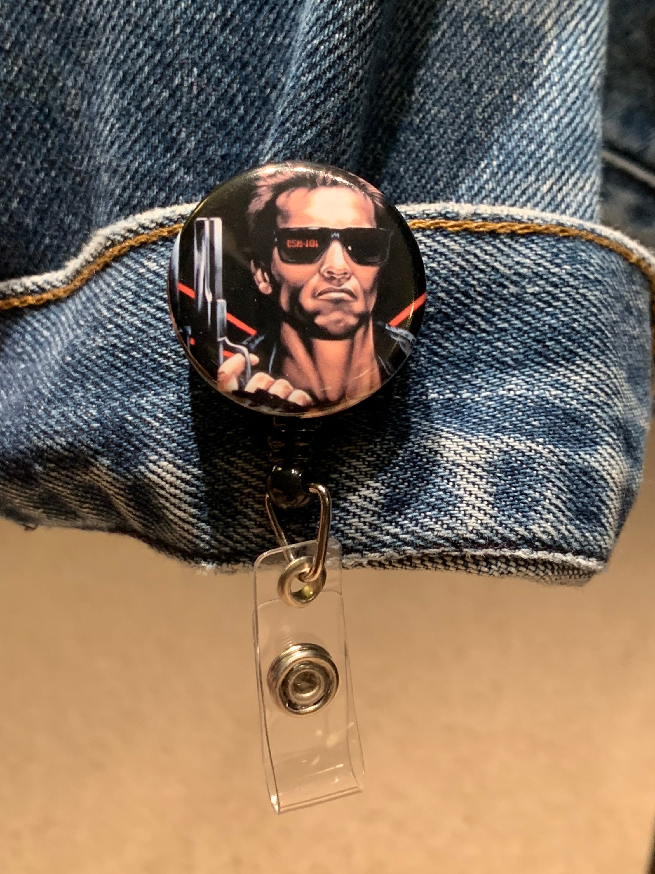 The Terminator 1.25 Badge Reel Keychain Pinback Button | Etsy New Zealand