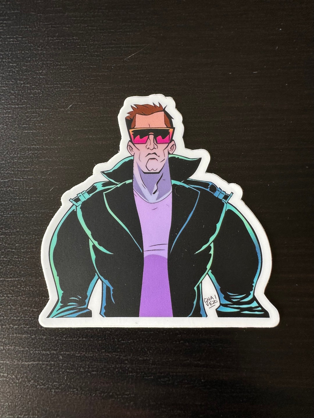 The Terminator Retro Cartoon Vinyl Sticker - Arnold Schwarzenegger - Etsy