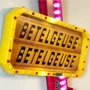Beetlejuice Marquee Light up Sign CUSTOM Graphic POSTER ONLY* Spirit ...