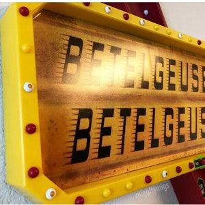 Beetlejuice Marquee Light up Sign CUSTOM Graphic POSTER ONLY* Spirit ...