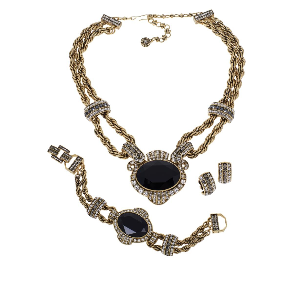 Heidi Daus Chain of Events Necklace Bracelet and Earrings 3pc - Etsy