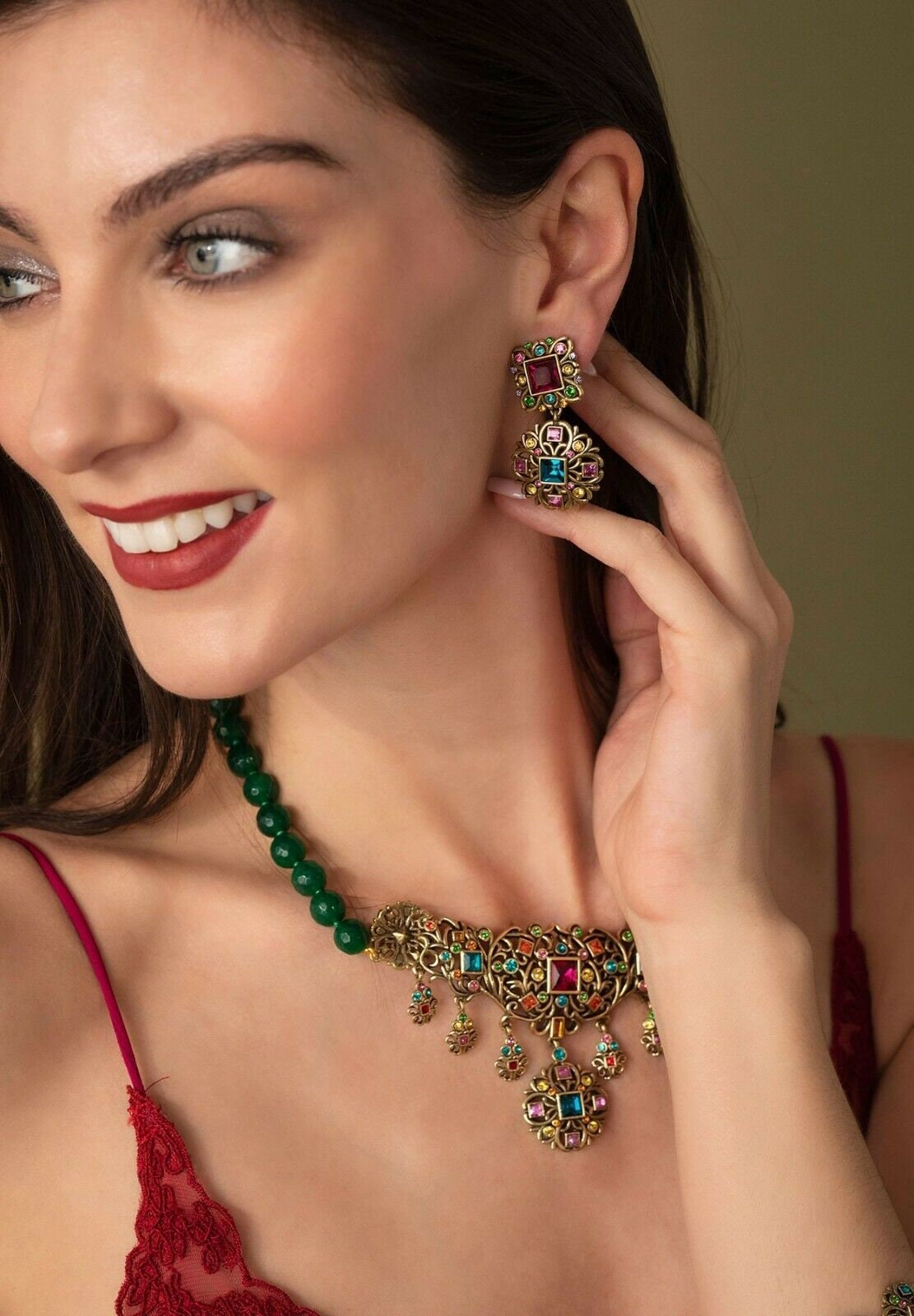 Heidi Daus Crown Collection Crystal Beaded Necklace - Etsy