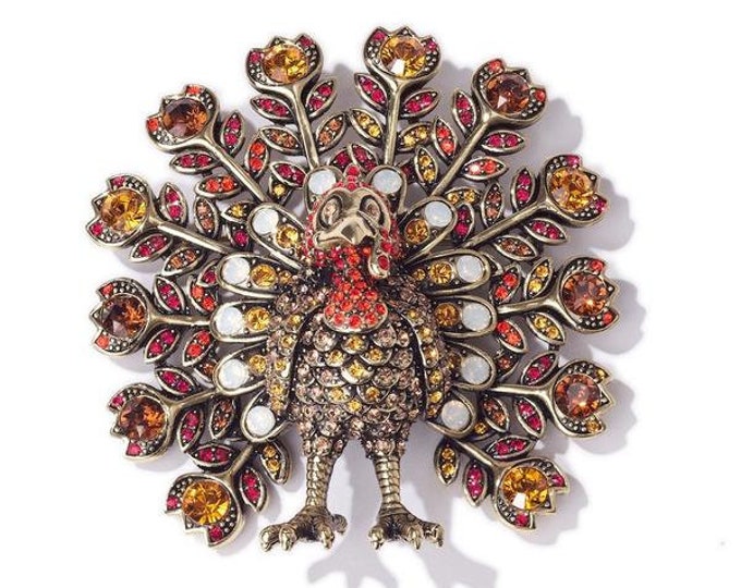 Rare Fabulous Designer Heidi Daus Tom Turkey Brooch - Etsy