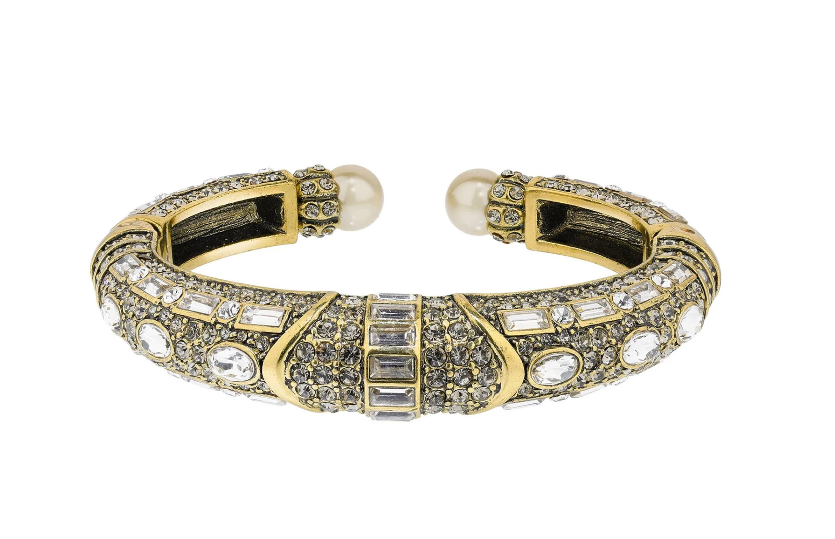 Heidi Daus Lavish Layers Beaded Crystal Pearl Cap Cuff - Etsy