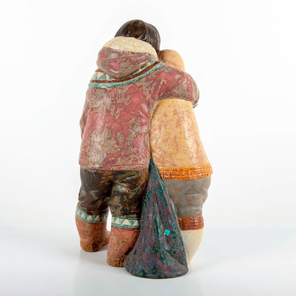 MINT Lladro Gres Finish Eskimo Boy and Girl Original Box - Etsy