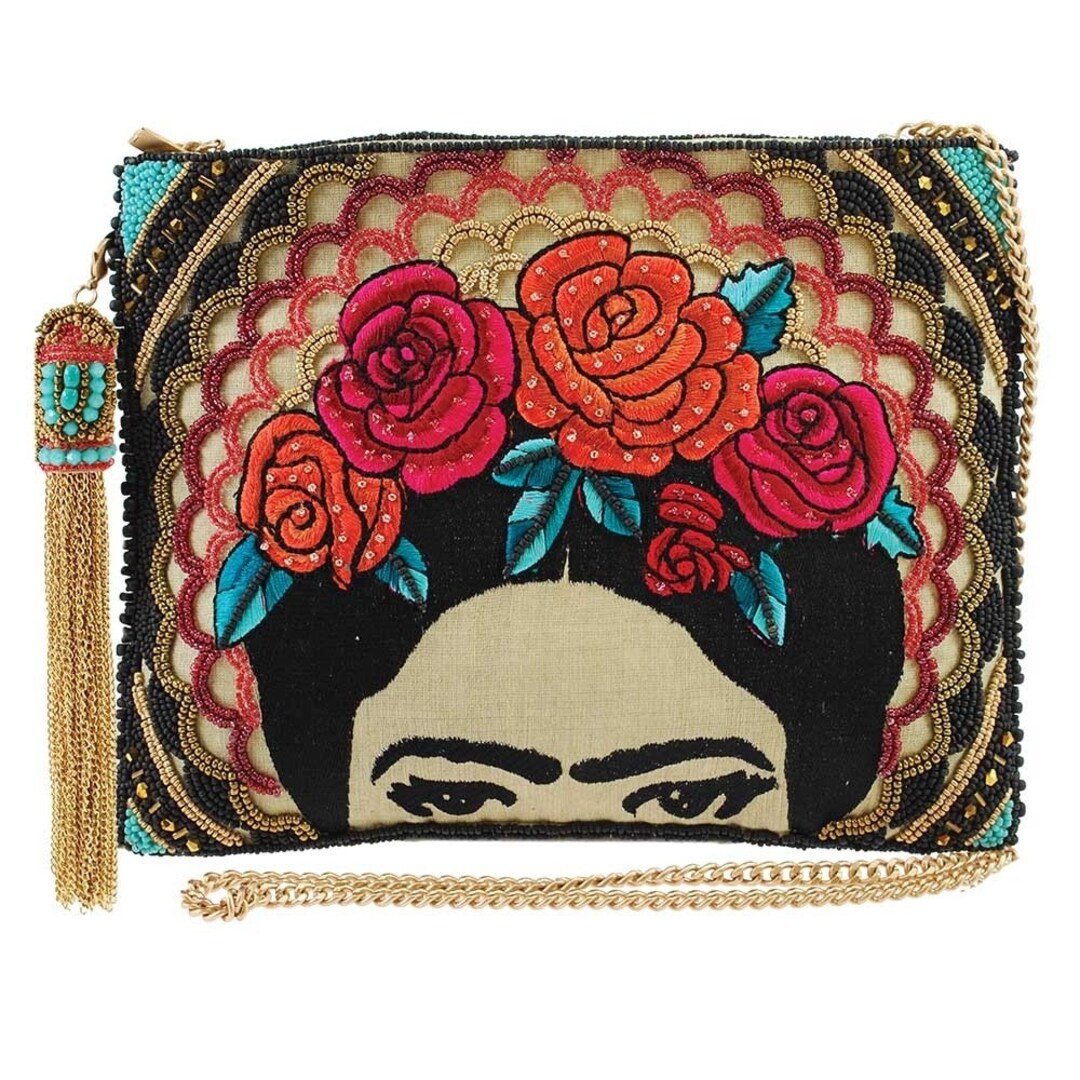 Mary Frances Frida Beaded-embroidered Crossbody Clutch Handbag New With ...