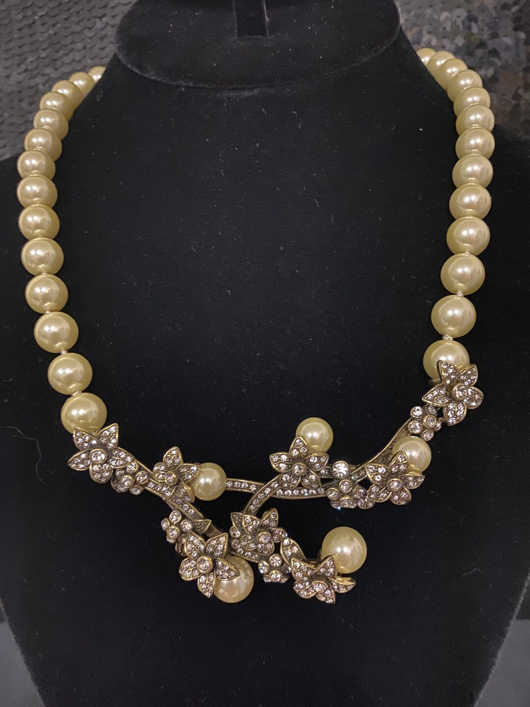Heidi Daus Vine and Divine Simulated Pearl Crystal-accented Necklace - Etsy