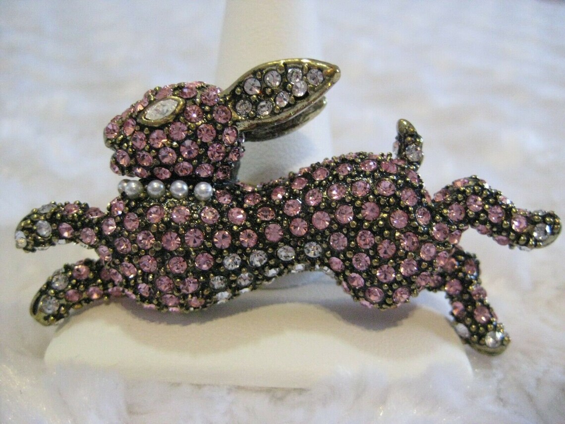 Heidi Daus Signed Baby Honey Bunny Pin Brooch Swarovski - Etsy