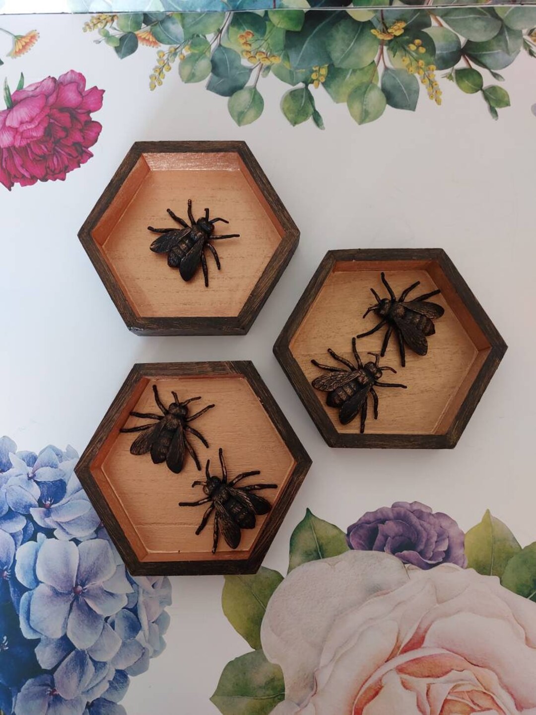 Faux Bee and Hive Wall Decor - Etsy