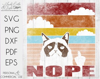 Grumpy Cat Svg - Etsy
