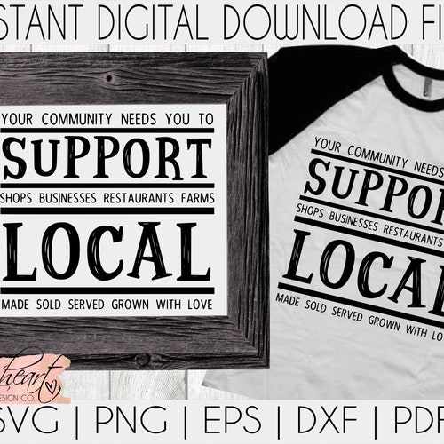 Shop Local Svg Support Small Business Logo Png Boutique - Etsy