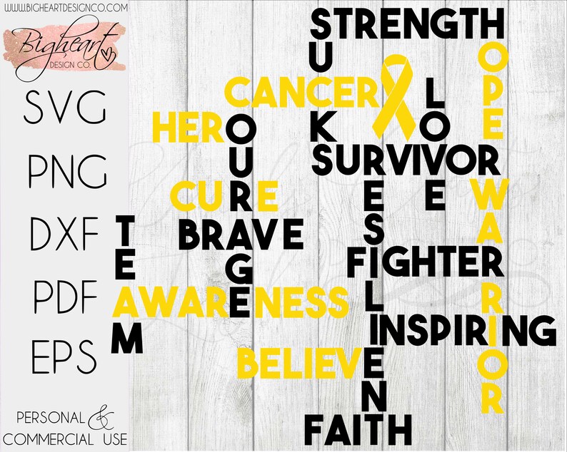 Childhood Cancer SVG Childhood Cancer Word Scramble SVG | Etsy