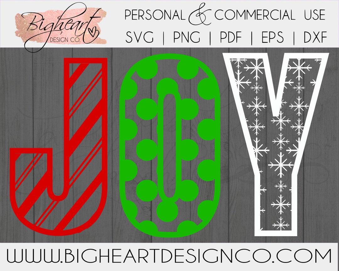 Joy SVG Christmas SVG Christmas Patterns SVG - Etsy