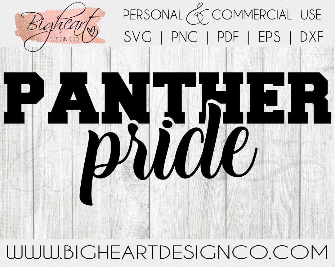 Pretty Panther Pride SVG | Go Panthers SVG | Layered Team Panther SVG ...