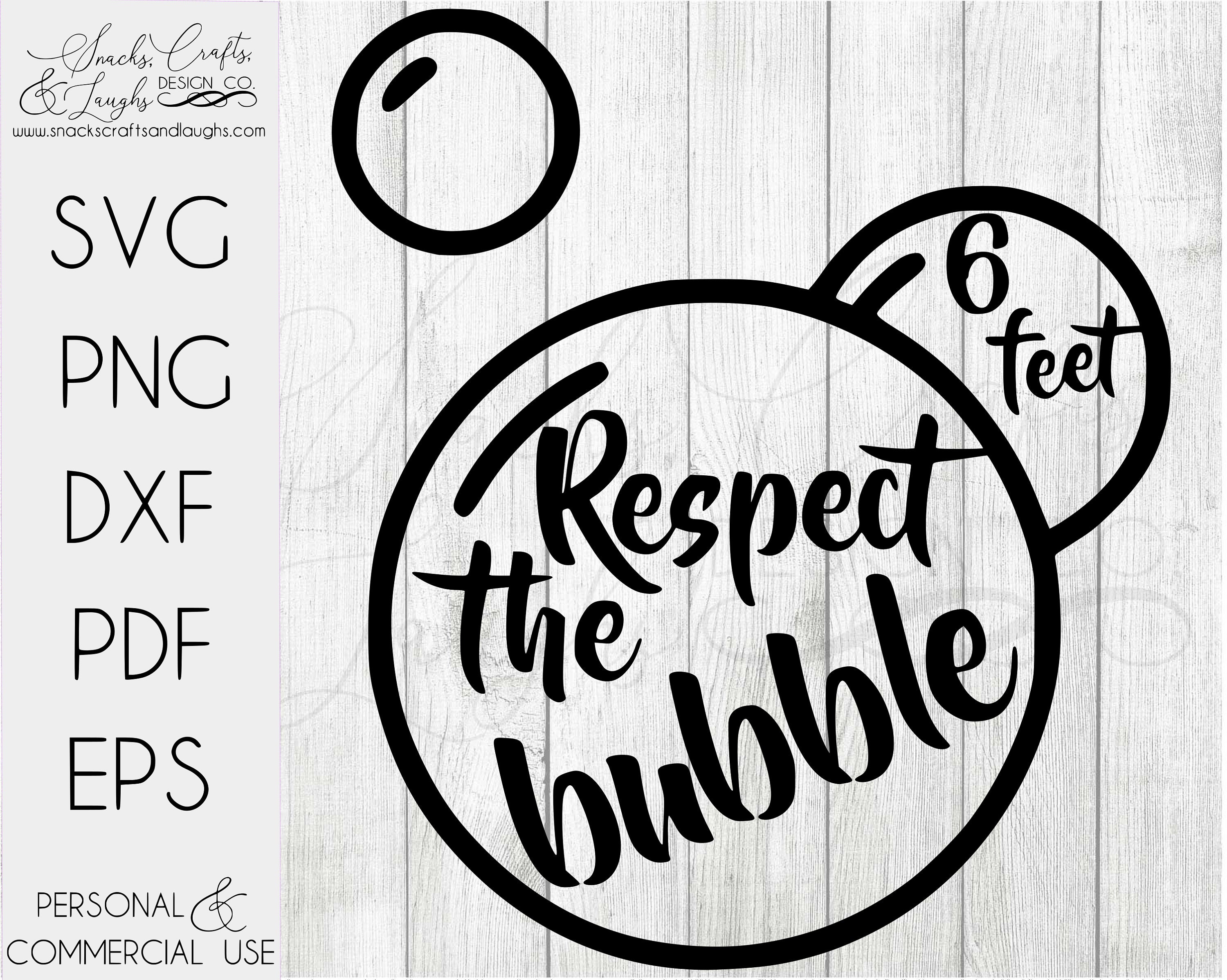 Respect the Bubble SVG 6 Feet SVG Personal Space SVG - Etsy Australia